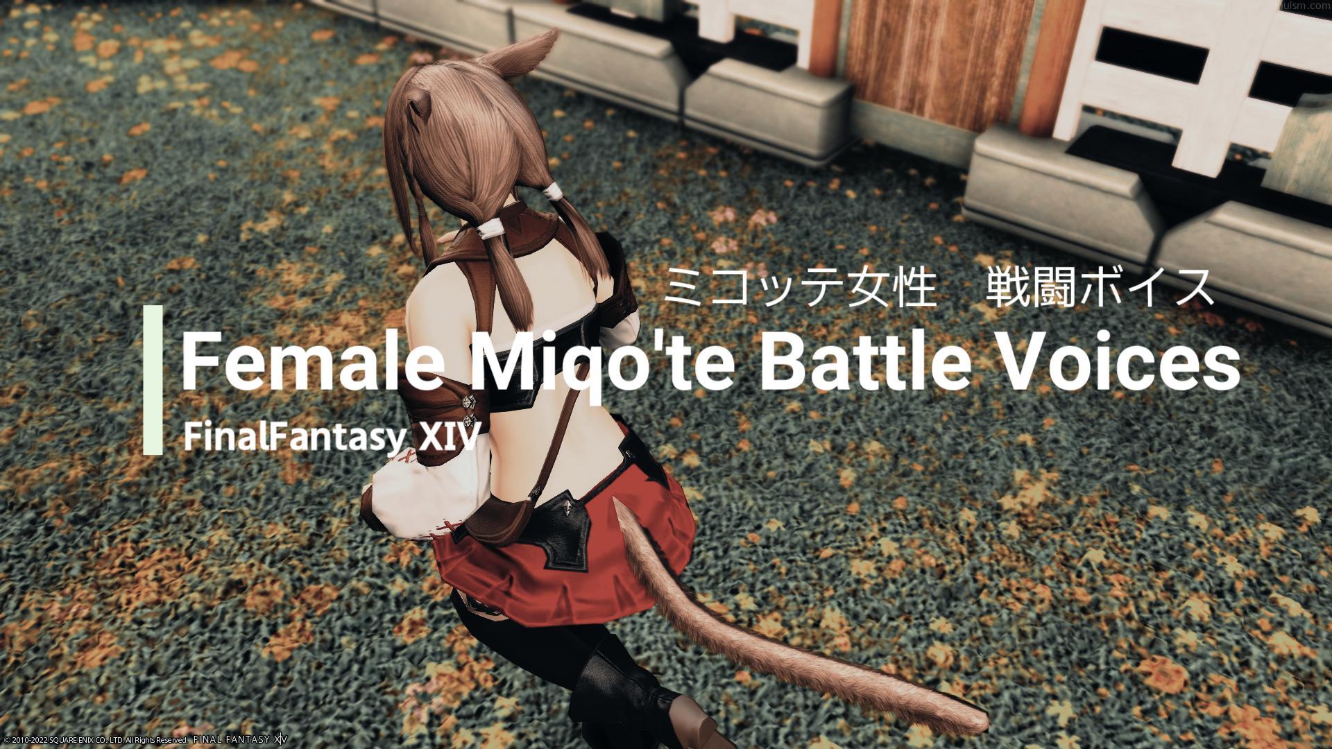 FF14 ミコッテ女性の戦闘ボイス集（Patch5.1対応版） | INUISM